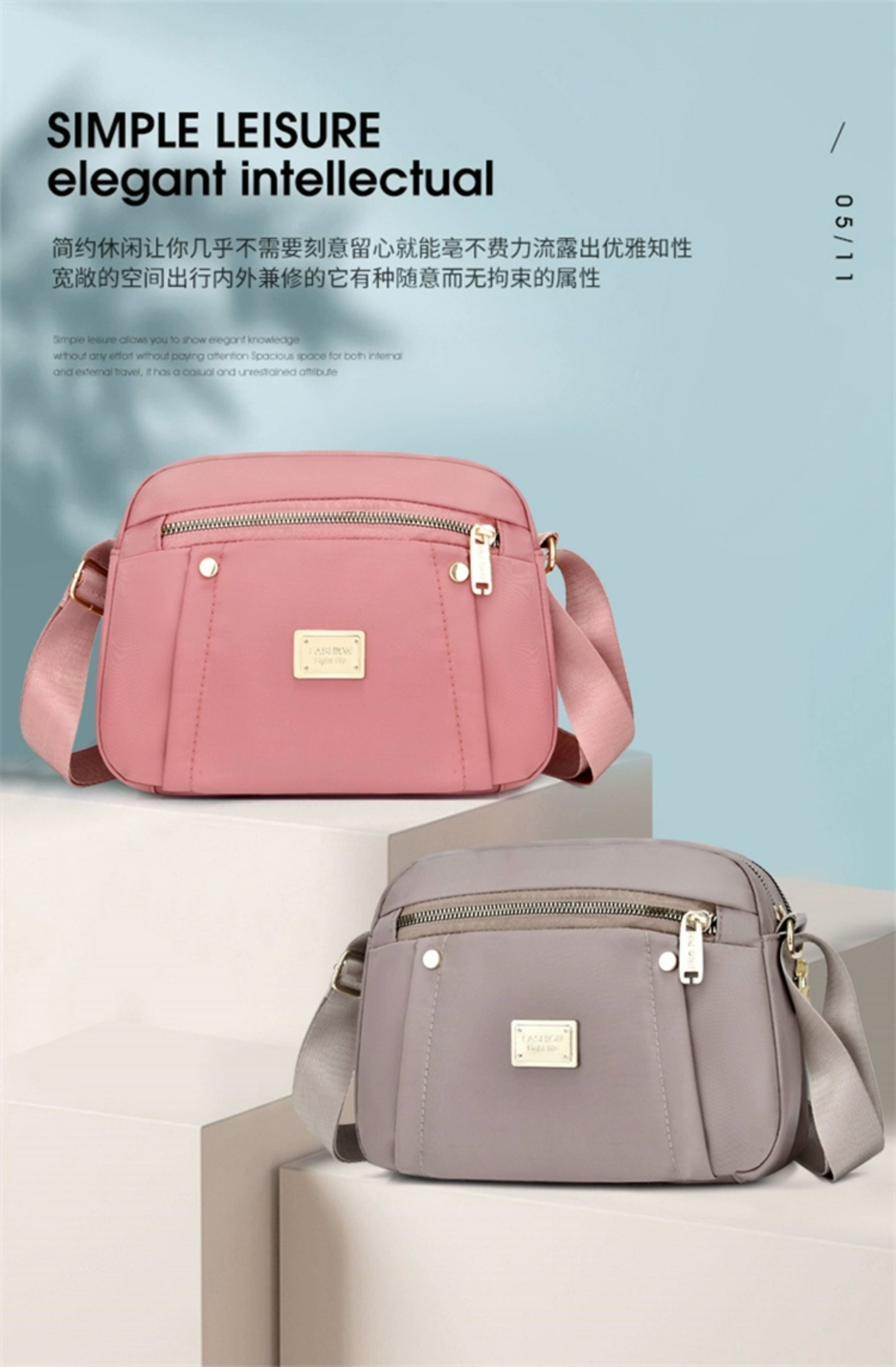 Beg Silang Wanita beg Bahu Wanita Nilon Sling bag women waterproof ...
