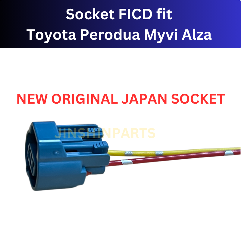 PERODUA TOYOTA Socket Ficd 2 Pin Fit AVANZA MYVI ALZA BEZZA CAMRY HILUX ...