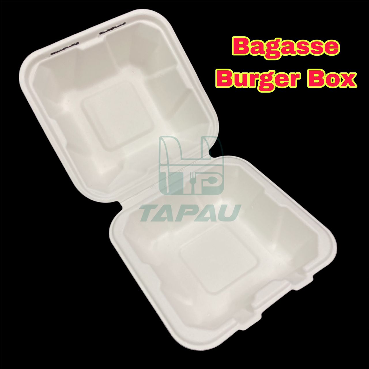 TAPAU002 - TG200 Biodegradable Burger Box 50pcs± Bio Cake Box / Cup Cake Box / Medium Size ...