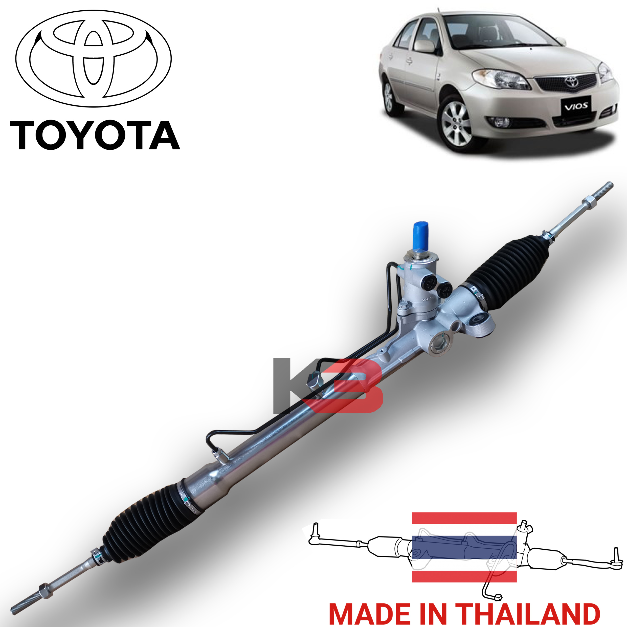HI-QUALITY TOYOTA VIOS 1.5 NCP42 2003'-2007' NEW POWER STEERING RACK ...
