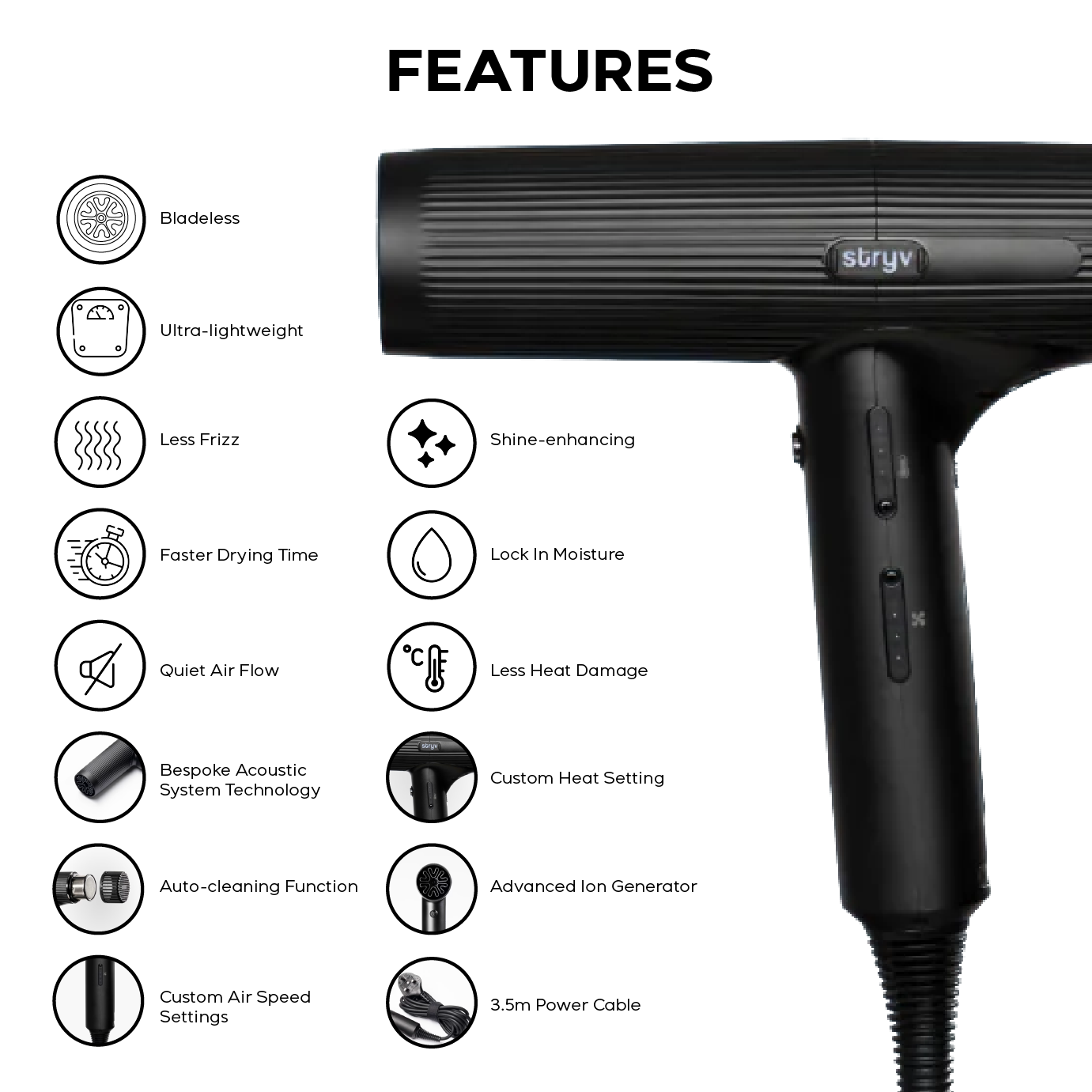 Stryv Professional Lightweight Hair Dryer | Shopee Malaysia Stryv Professional Lightweight Hair Dryer | Shopee Malaysia