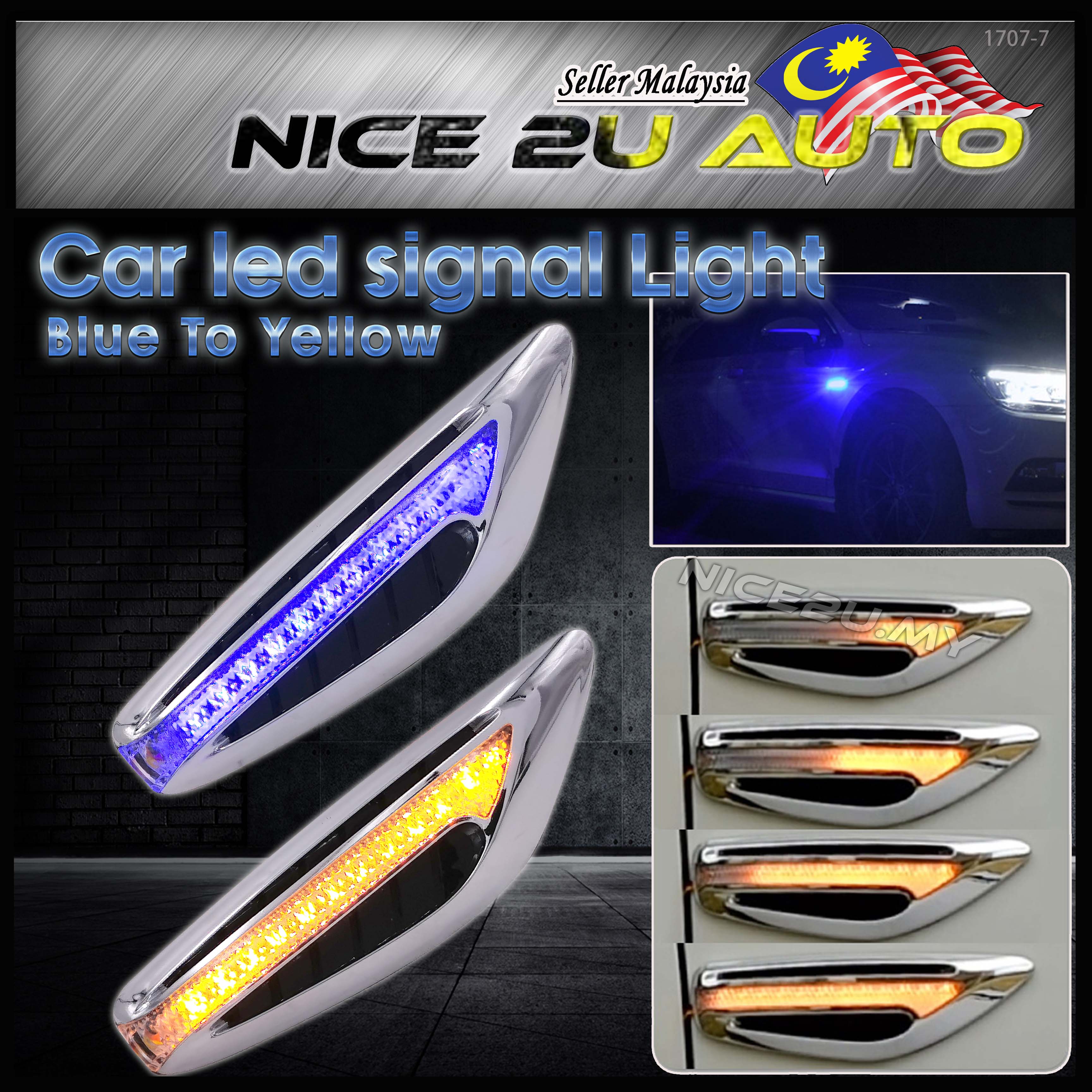 Universal Two Tone Fender Side Lamp DC 12V DC Auto Car LED Turn Signal ...
