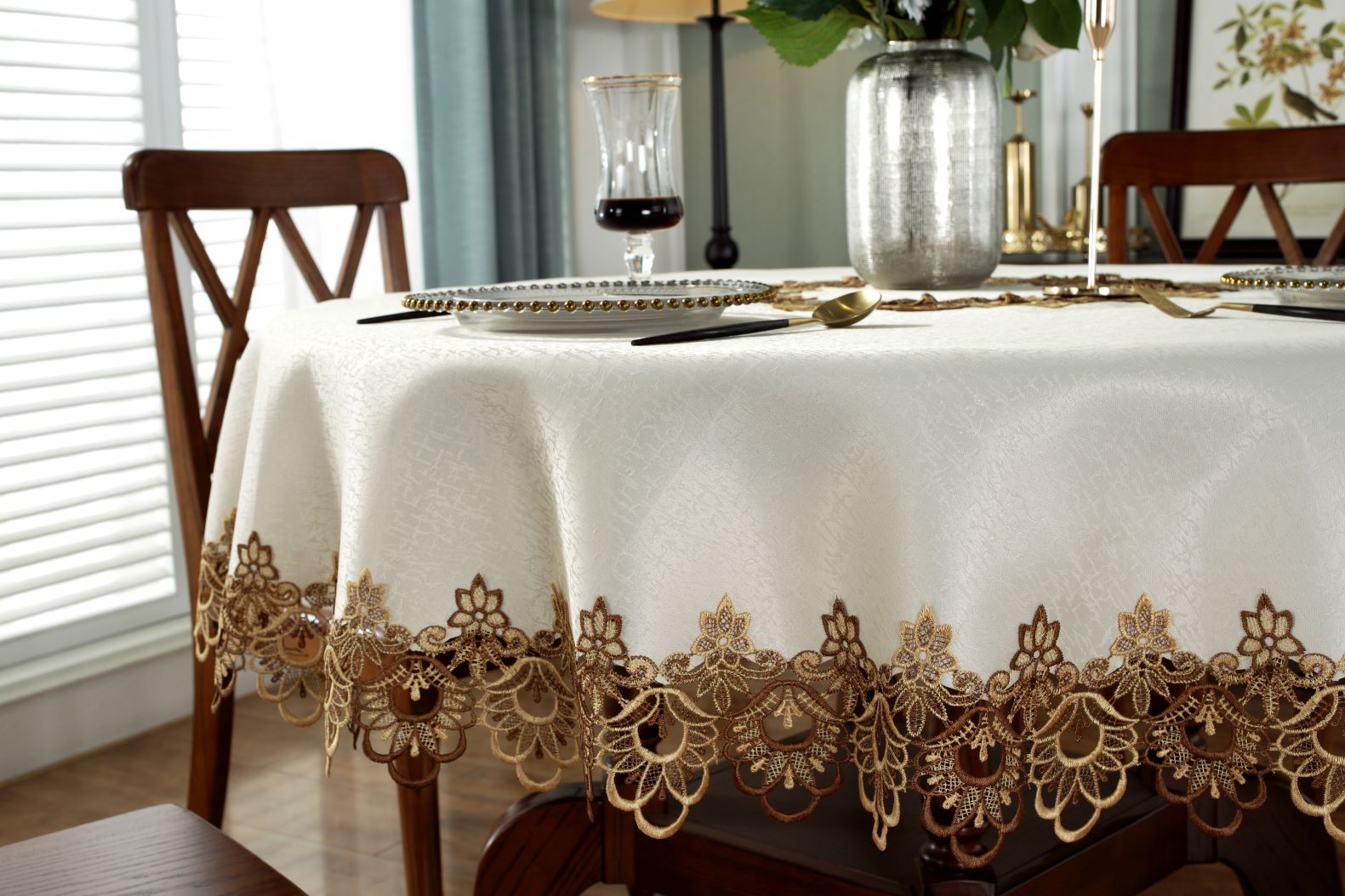 Meja makan Polyester Table cloth Tablecloth Coffee table Decoration ...