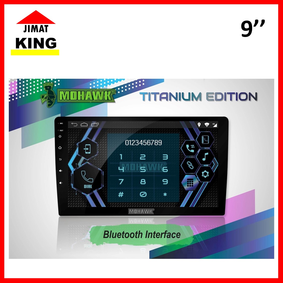 Car Android Player 9'' 10'' Mohawk Android Player Kereta Touchscreen ...