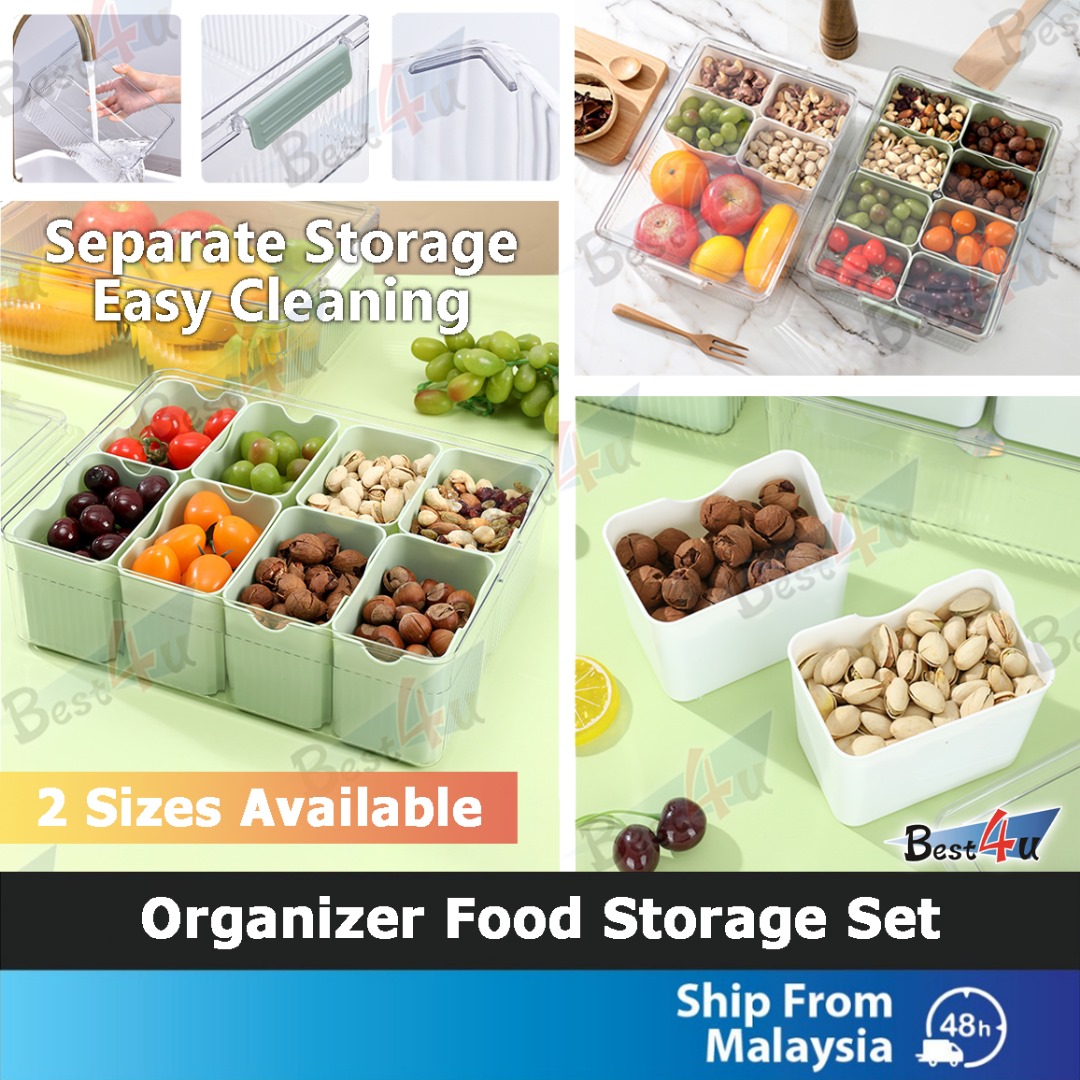 BEST4U Food Storage Containers Stackable Refrigerator Organizer with ...