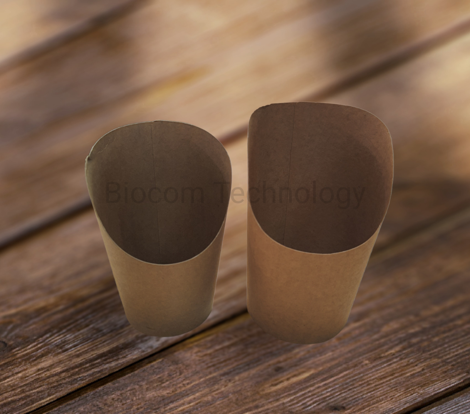Assorted Sizes Bio Brown Paper Scoop Cup French Fries Dinnerware ...