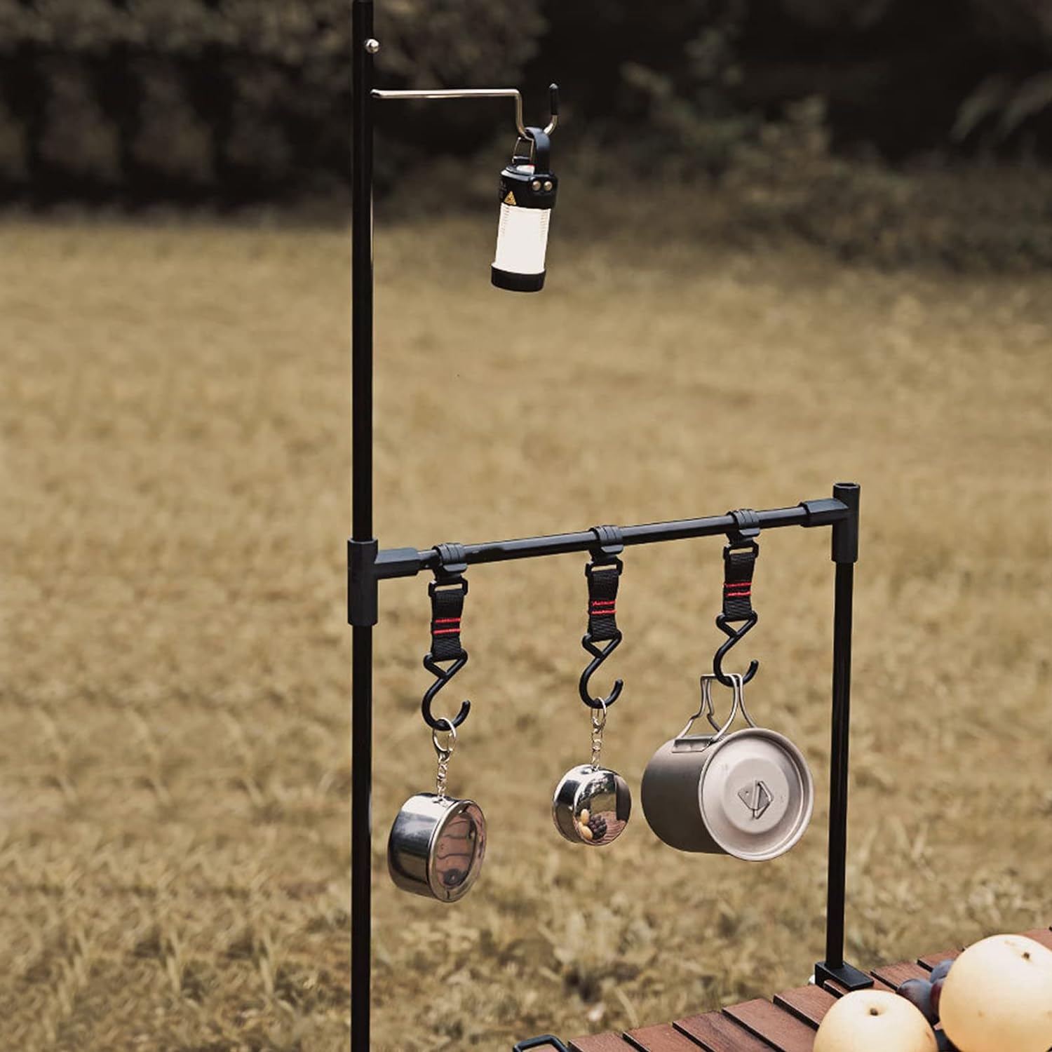 UtanKing™ Aluminum Hanging Rack Camping Lamp Pole Table Storage Lantern ...