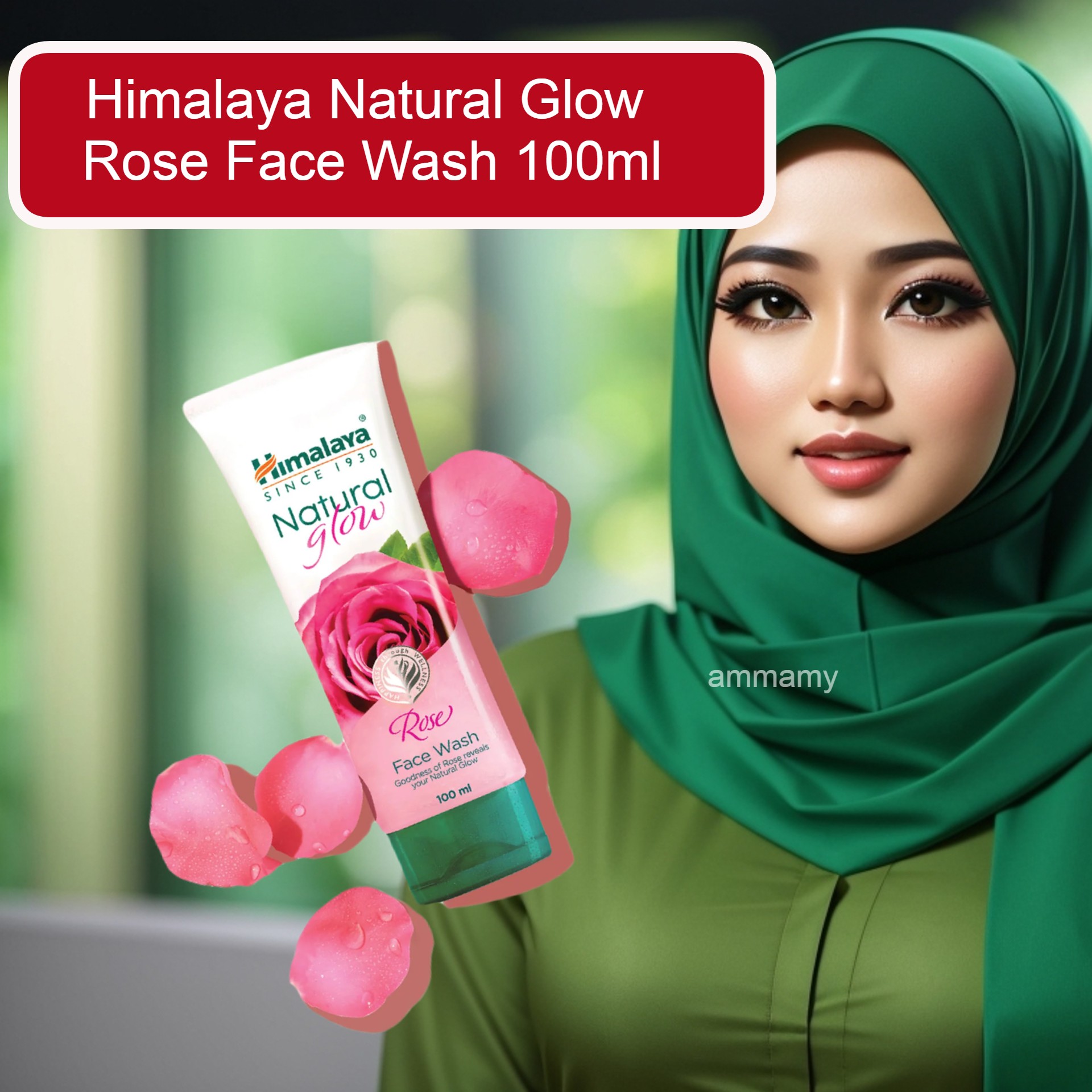 Himalaya Natural Glow Face Wash Rose Facial Care Set Rose Face Cream ...