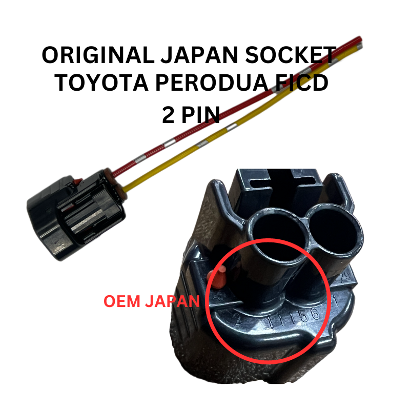 PERODUA TOYOTA Socket Ficd 2 Pin Fit AVANZA MYVI ALZA BEZZA CAMRY HILUX ...