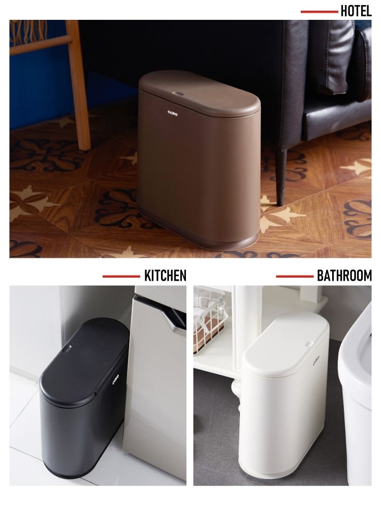 CCKO Click-open Narrow Side Bin 9L (4 colours) Minimalist Style ...