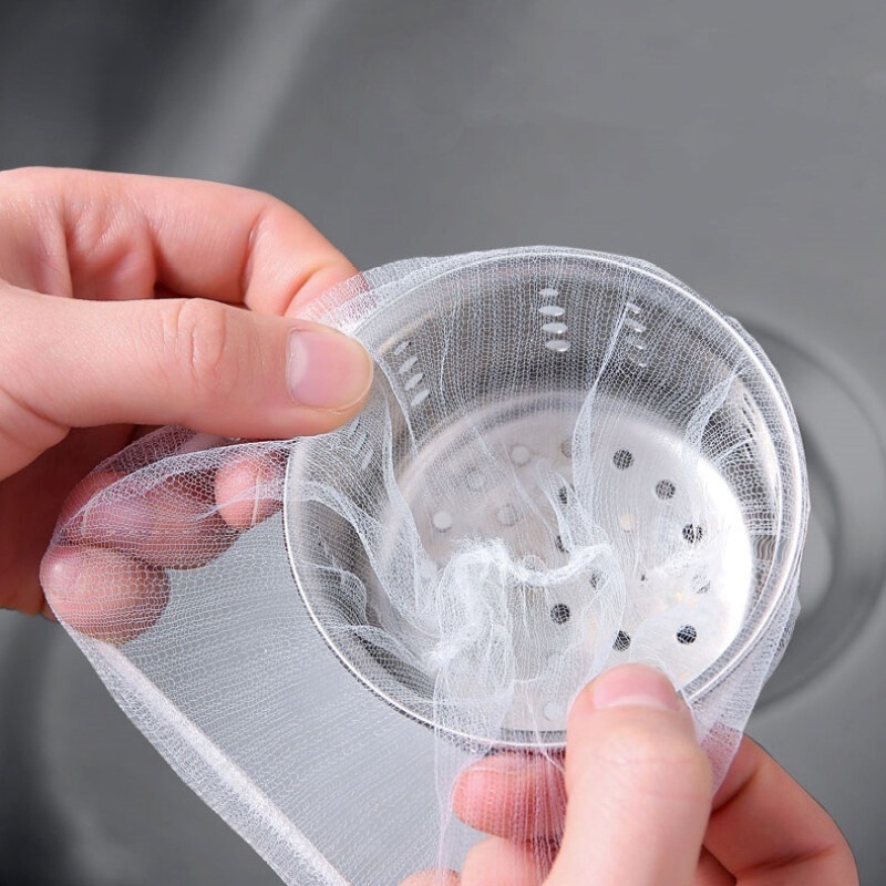 100pcs Disposable Kitchen Sink Net Filter Sink Basket Rubbish Bag Drain ...