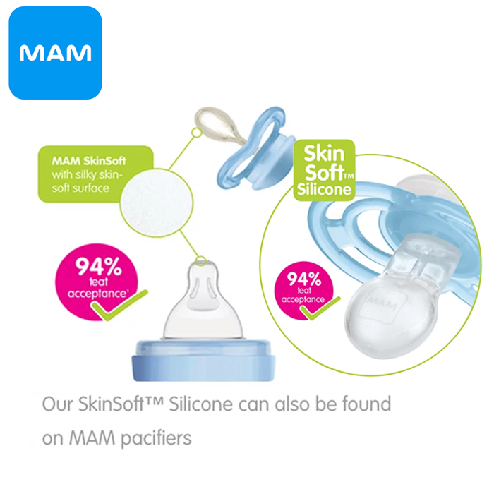 MAM Supreme Orthodontic Baby Pacifier Soother | 2M+ | Extra Thin ...