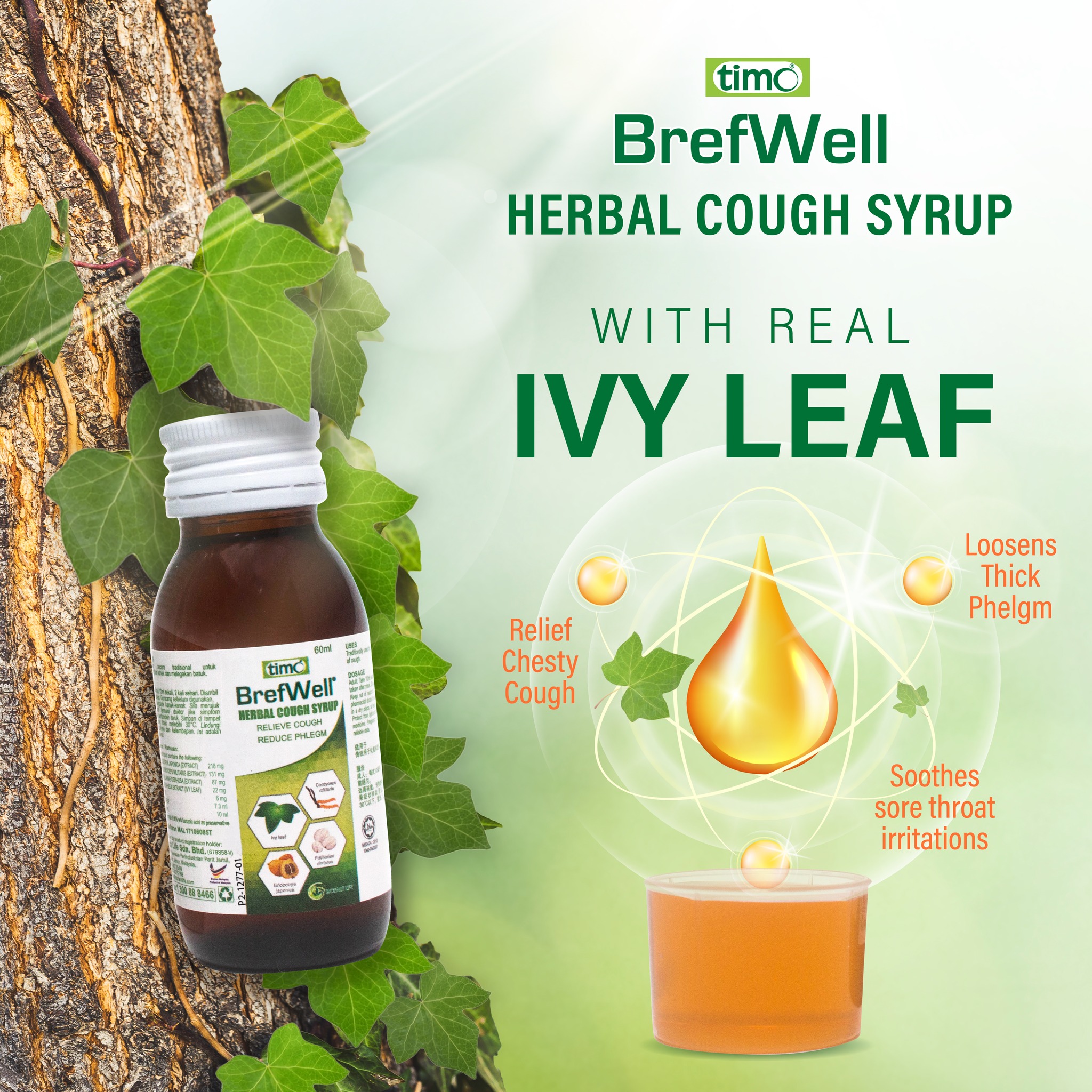 Timo Brefwell Herbal Cough Syrup 120ml | Shopee Malaysia