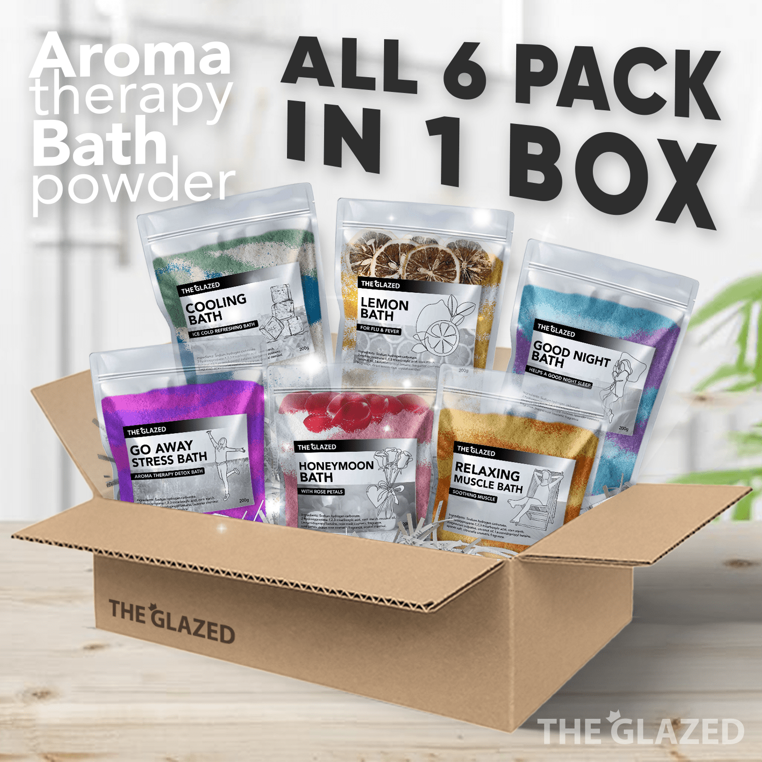The Glazed Detox Bath 200g Mandian Bunga Dan Mandi Susu For Relaxing ...