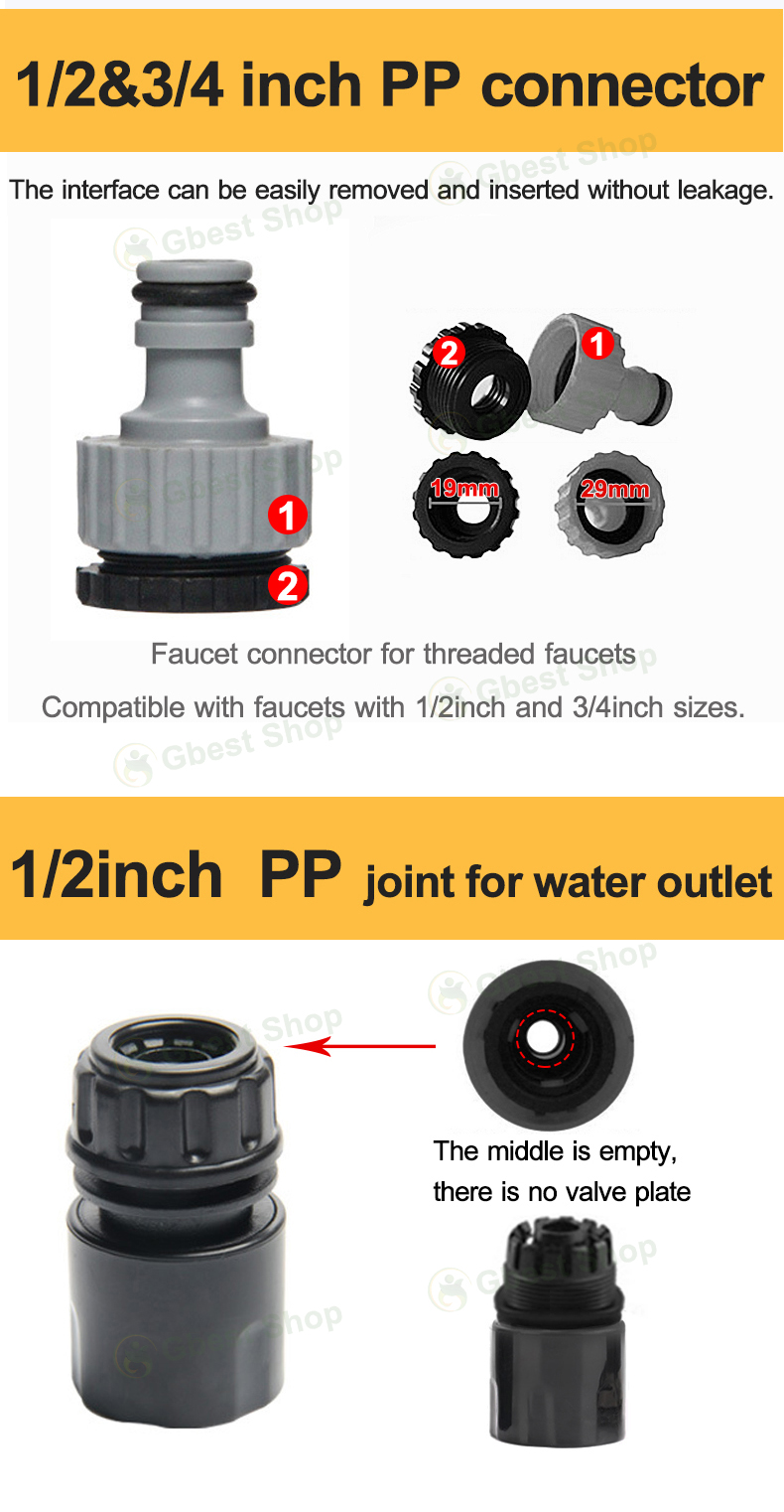 High hardness Spray Black Nozzle With Hose/Connector Garden Car ...