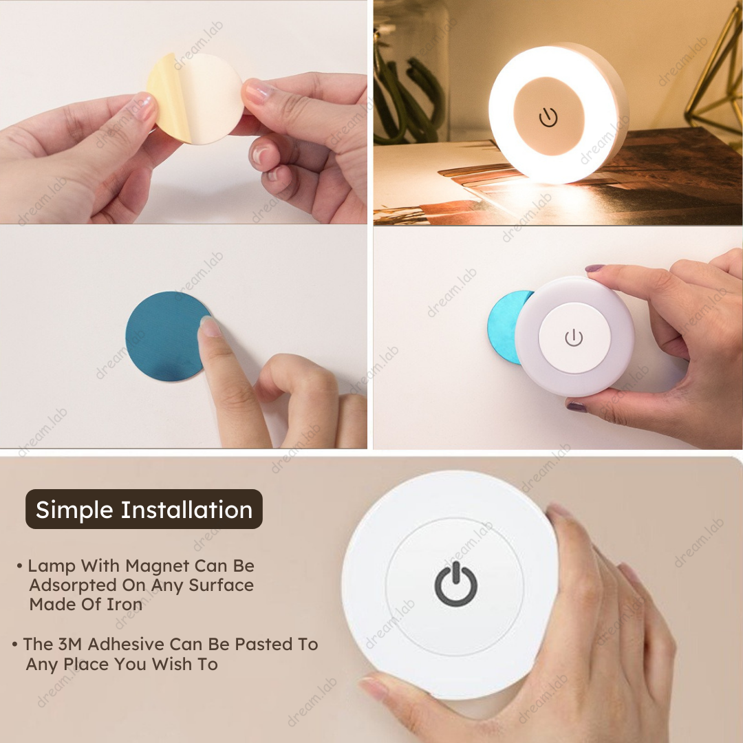 Stick Tap Push Touch Lamp Portable Lamp LED Night Light 3 Color ...