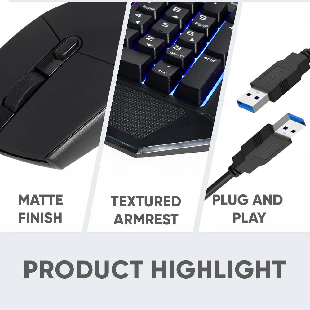 Armaggeddon AK-6770 KALASHNIKOV II Wired Membrane Keyboard and Mouse ...