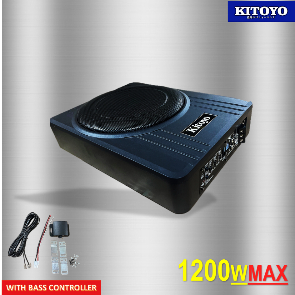 Kitoyo Underseat Subwoofer 10.2'' Car Underseat Active Subwoofer Super ...
