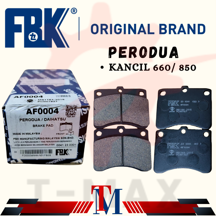 FBK Brake Pad Front/ Depan - Perodua Kancil 660 850 without Brake Shim | Shopee Malaysia