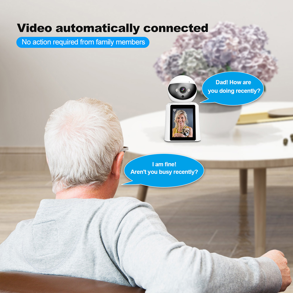 SriHome SH053 Video Calling Smart Camera CCTV with LCD Screen, 1-Key ...