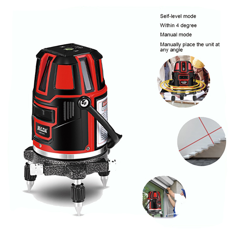 5 Line 6 Points Red Beam Infrared Laser Level Meter Self-leveling ...