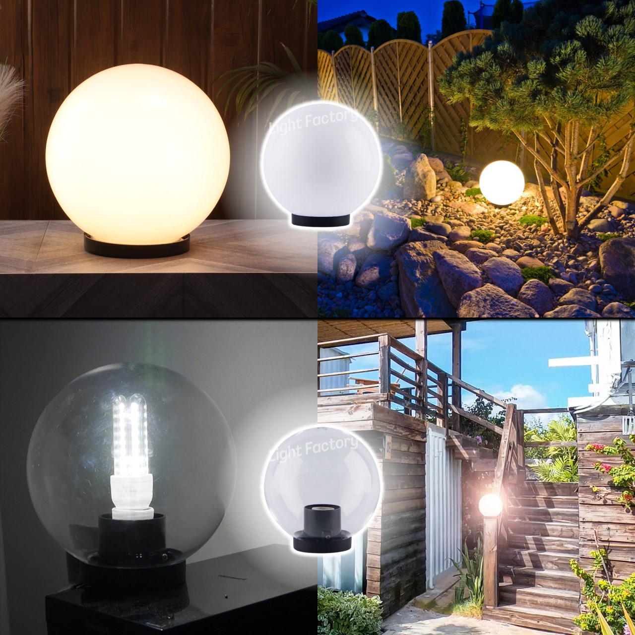 🔥HOT🔥Outdoor Gate Light /OPAL Globe Light Weatherproof Outdoor Pillar ...