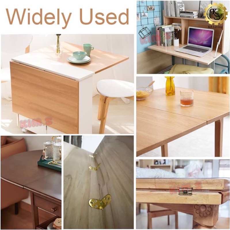 Kim.S Folding Table Drop Flip Hinge Flap Furniture Invisible Zinc Alloy ...