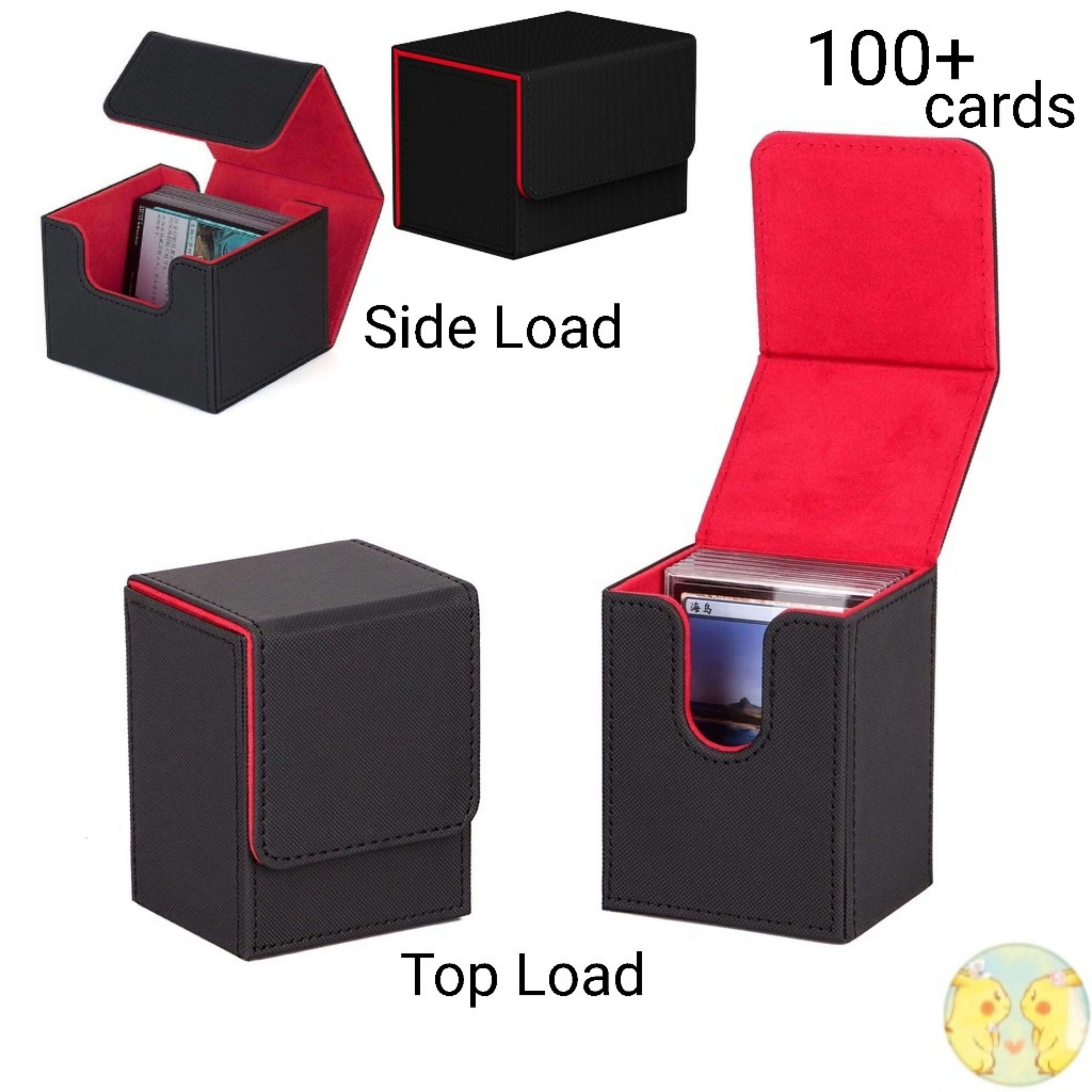 PU Leather Deck Box Card Storage Box - Pokemon TCG/ Digimon/ Yugioh ...