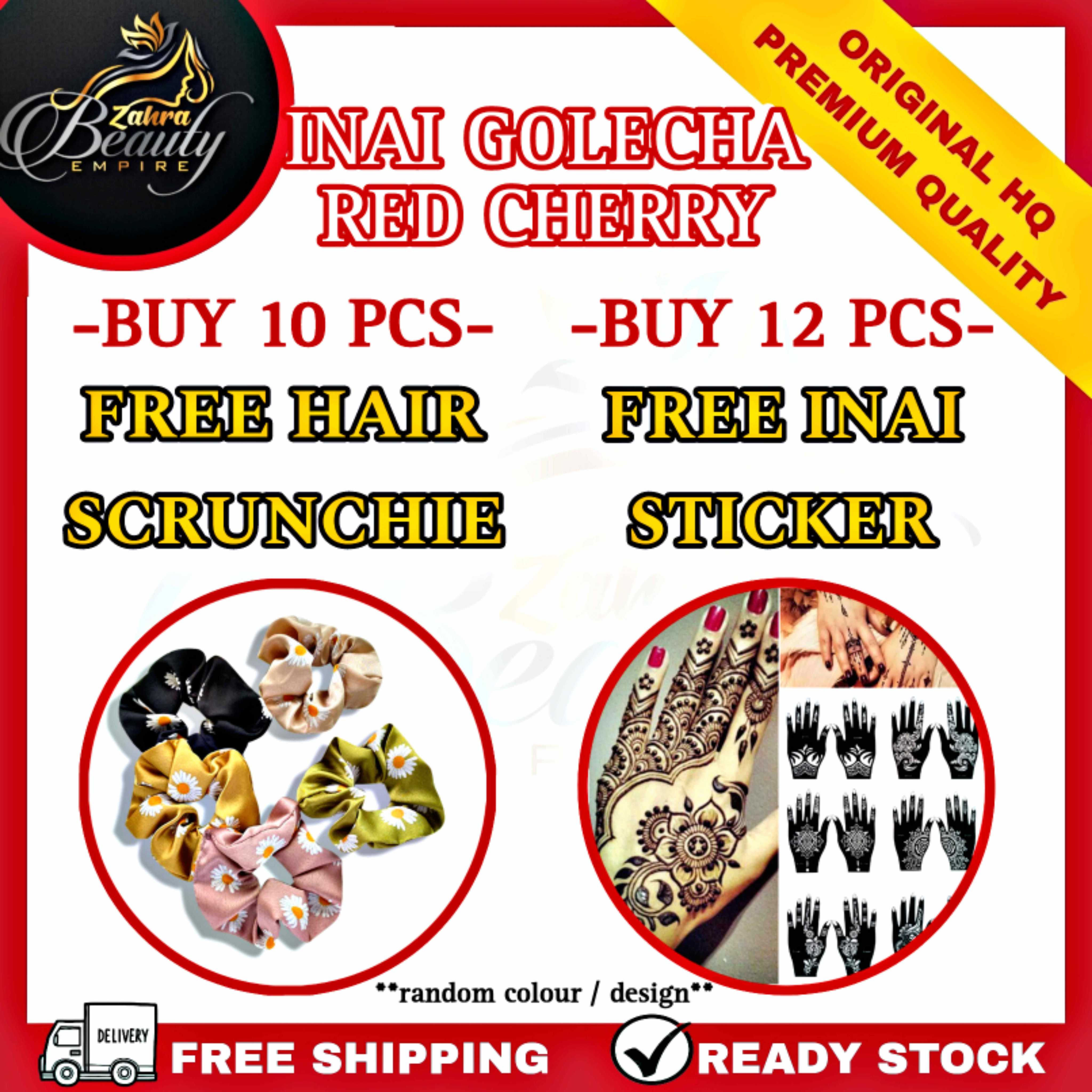 INAI GOLECHA RED CHERRY 1 CONE | HENNA KUKU MERAH PEKAT HALAL | HEENA ...