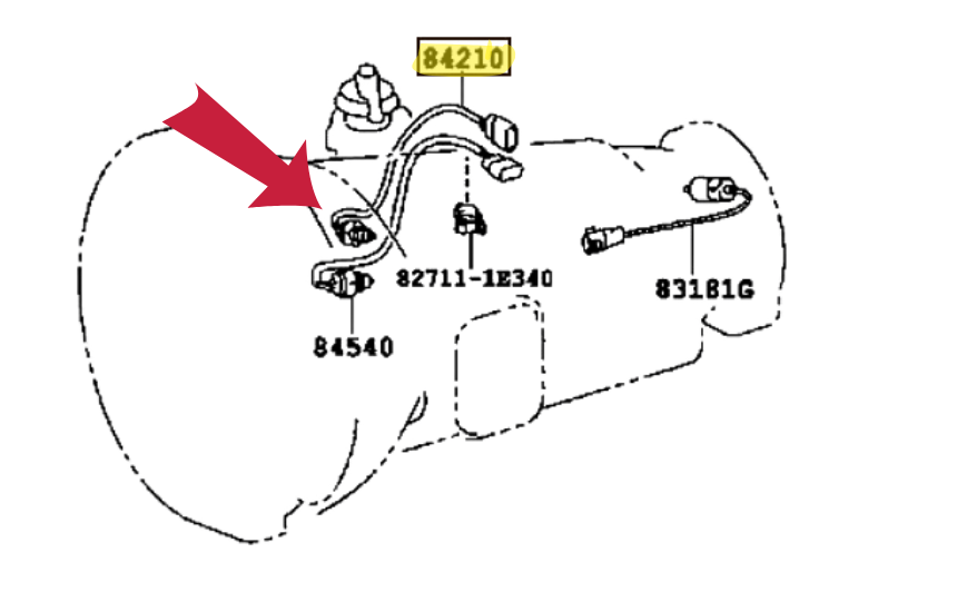 BACK UP LAMP, SWITCH ASSY HINO DUTRO 300 WU710/ XZU423 XZU600, TOYOTA ...