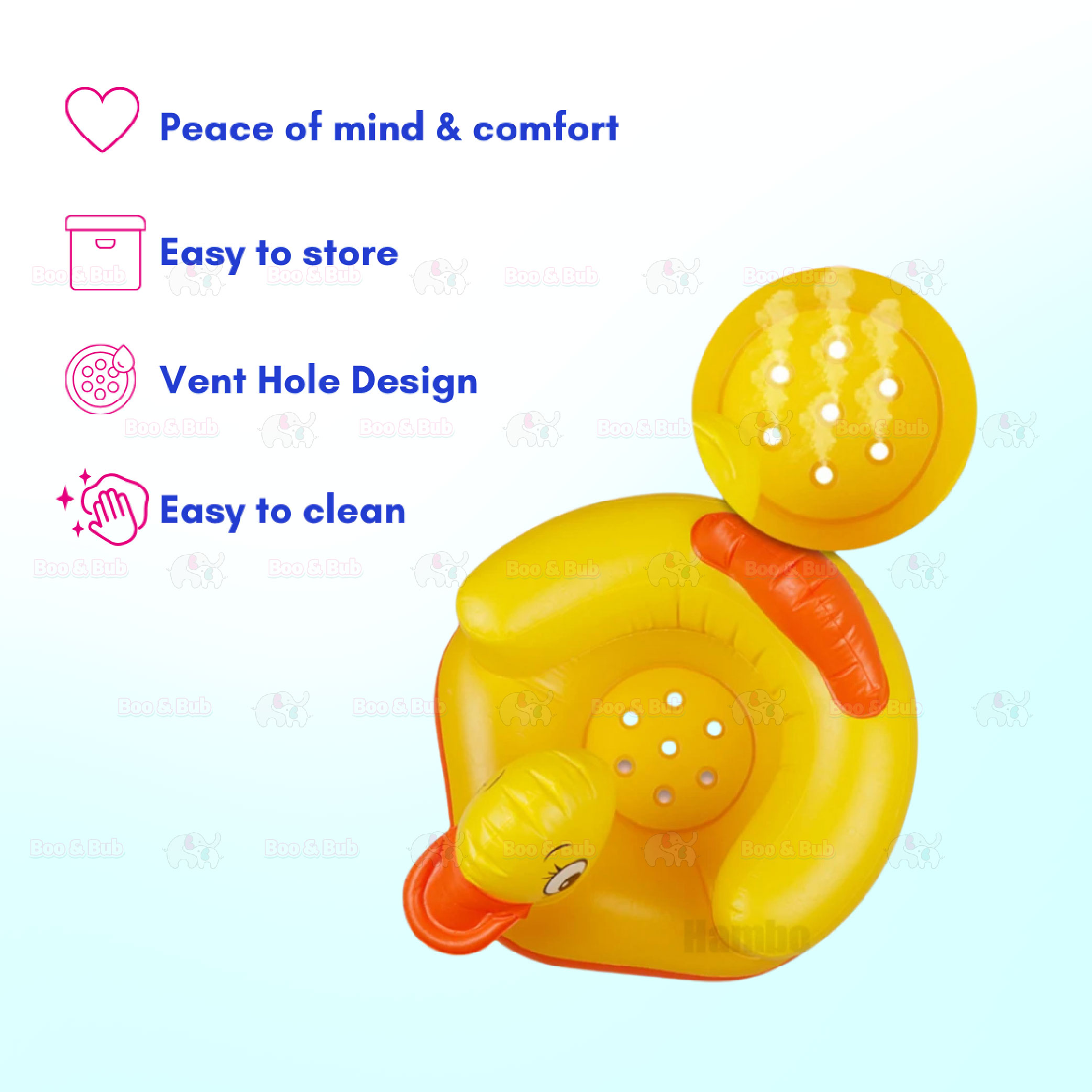 Boo&Bub Baby Inflatable Chair Kerusi Baby Bath Seat Training Chair ...