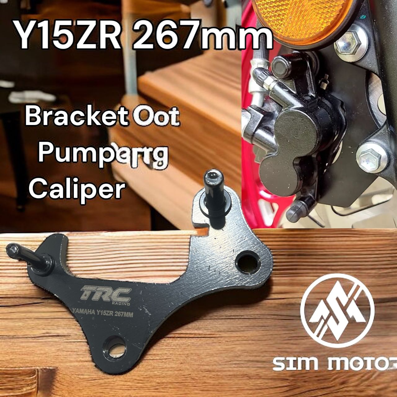 267MM TRC Bracket pump caliper Y16 y15zr lc135 v1-V8 EZ115 SRL115FI pnp ...