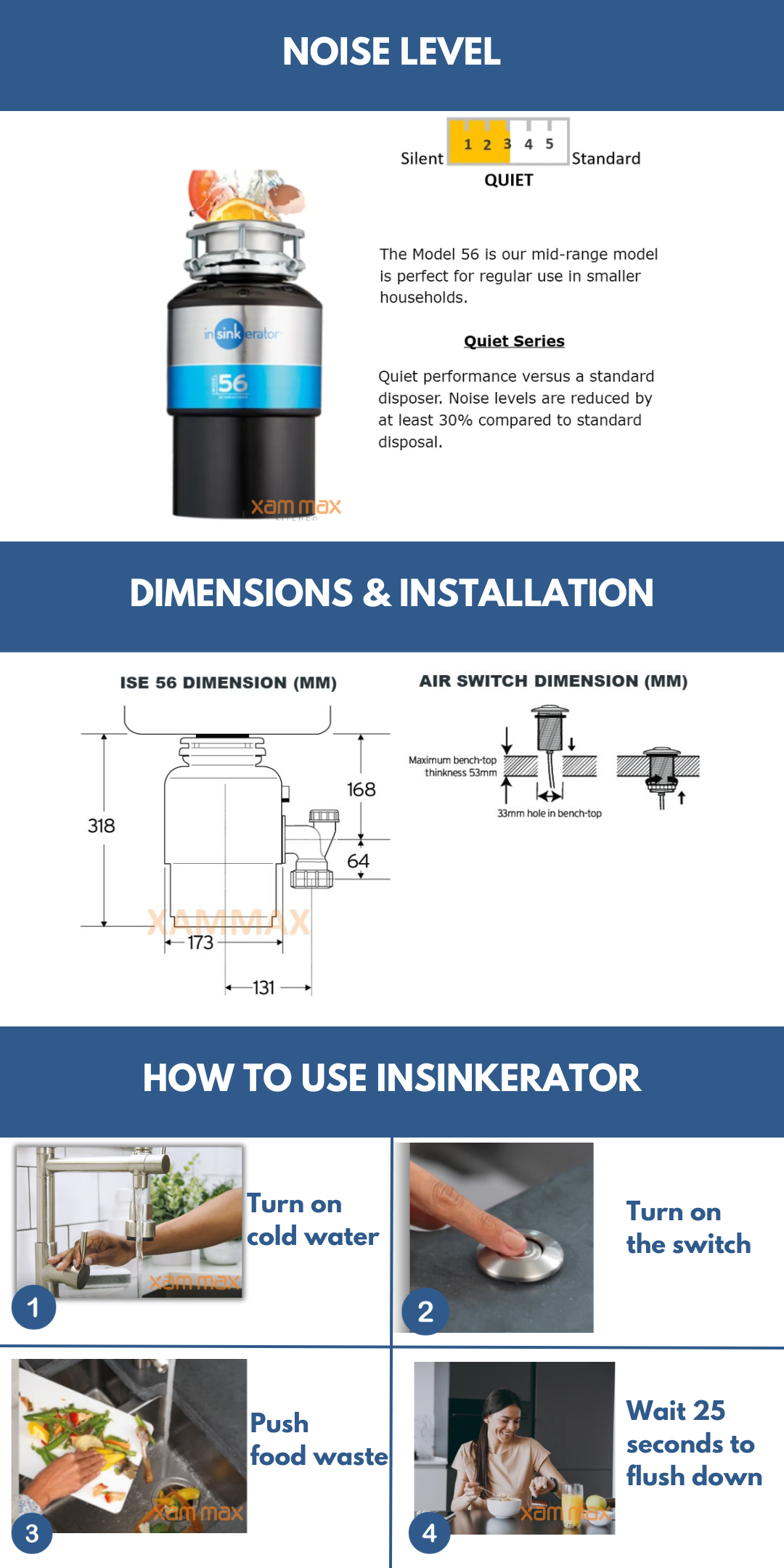[Authorize Distributor ] InSinkerator Waste Disposer ISE 56/ Waste ...
