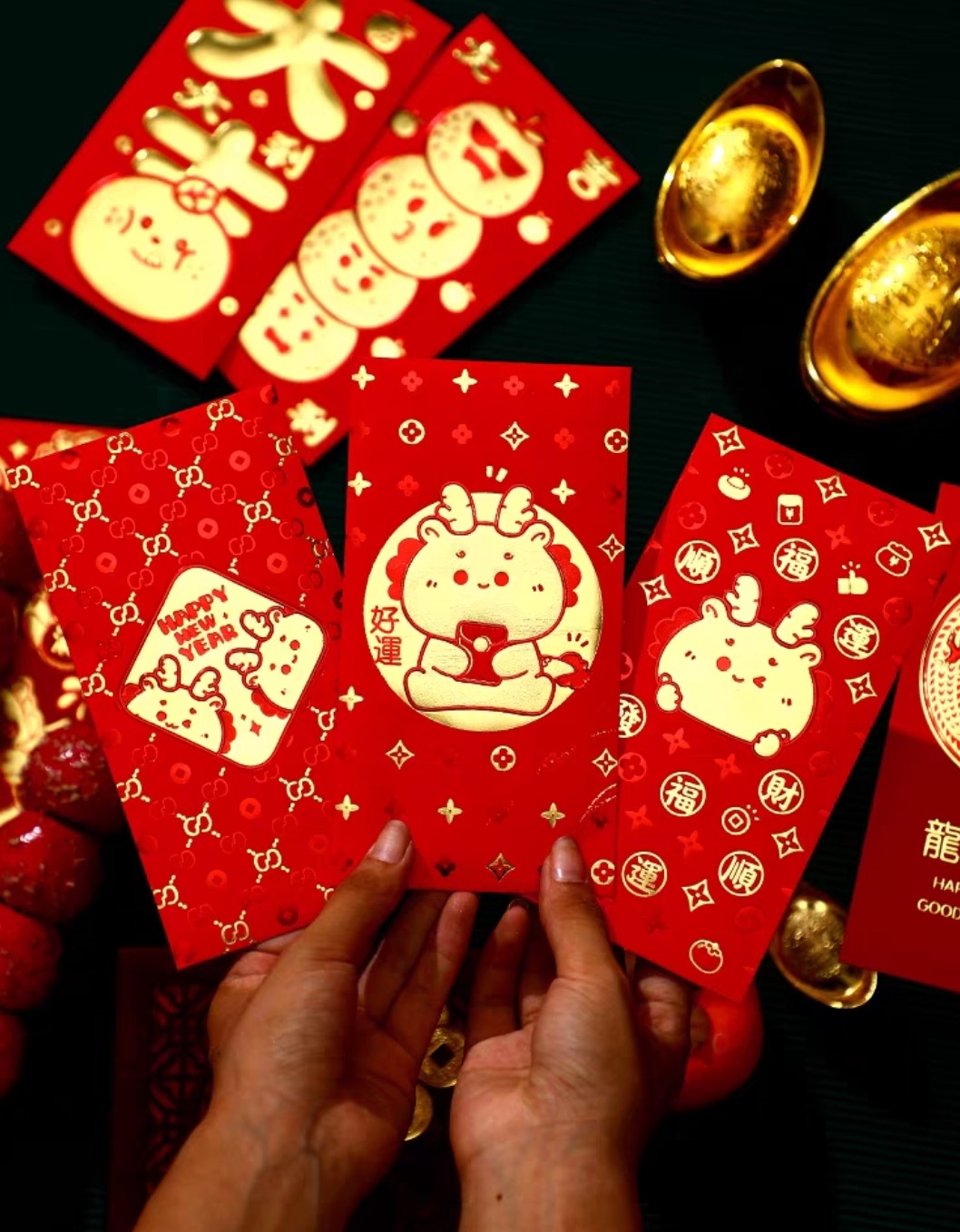 *READY STOCK* 6pcs5pcsRed Funny Cute Cartoon Ang Pao 2025 Red Money ...