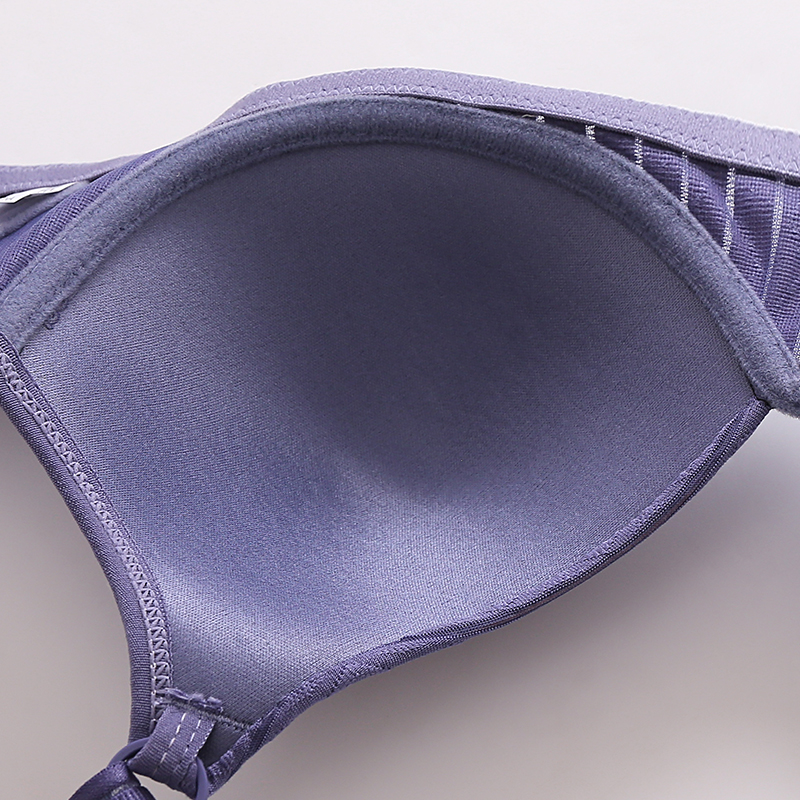 Wireless Bra Women Full Cup 36-44 Cup B Striped Adjustable Strap Bra ...