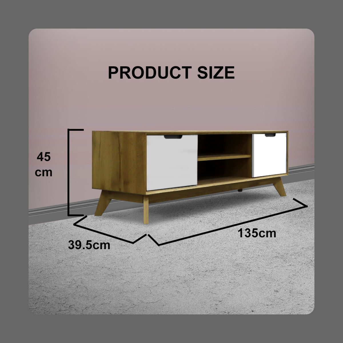 Kabinet TV/TV Cabinet with 2 Doors my-com/Wooden TV Stand/Living Room ...