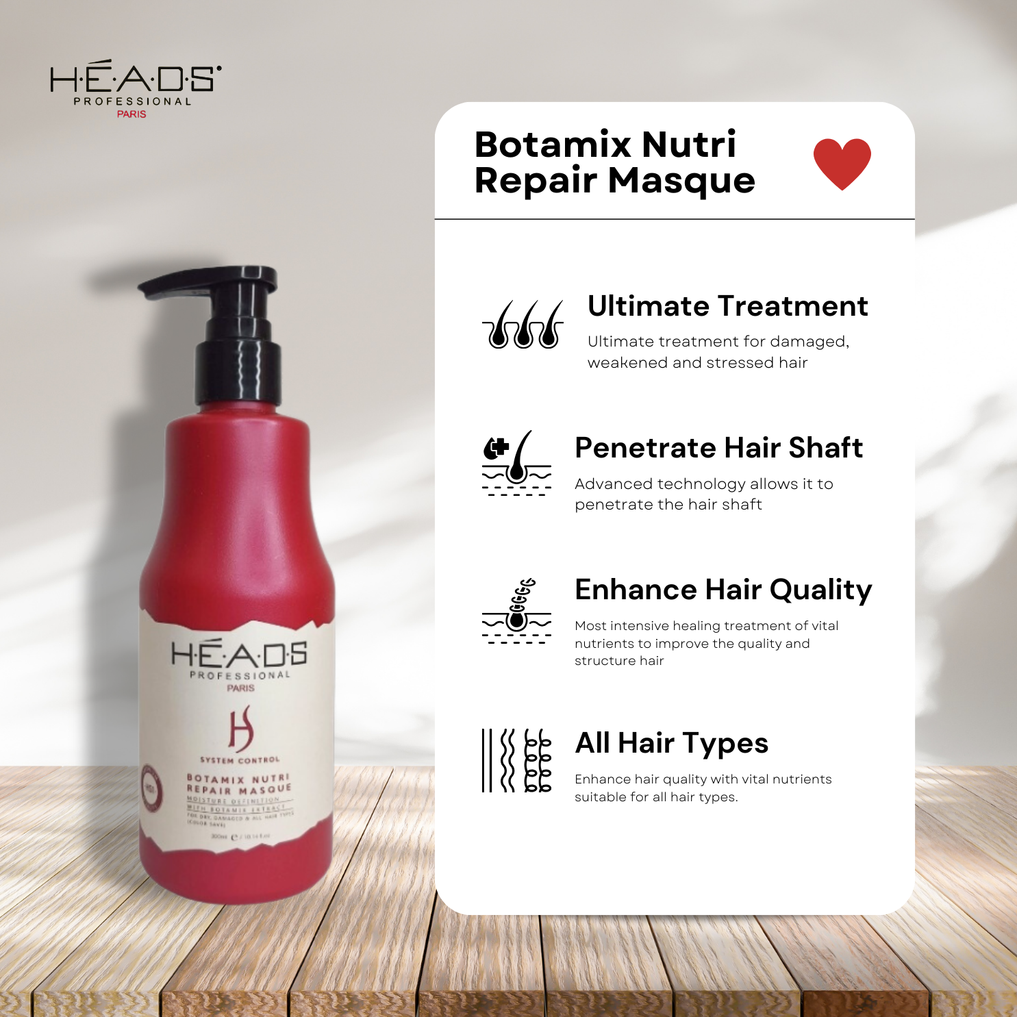 HEADS Botamix Shampoo Set for Hair Loss Dandruff Dry Repair Damage Oily ...