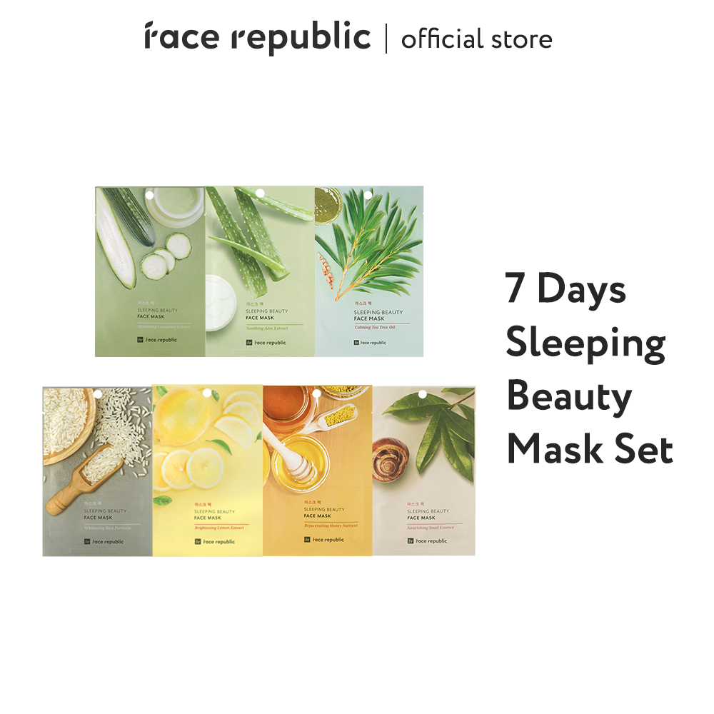 Face Republic 7 Days Sleeping Beauty Face Mask (7 pcs) [Hydration, All ...