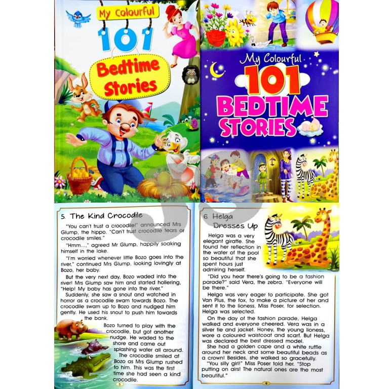 MY COLOURFUL 101 STORIES PADDED STORY BOOK BEDTIME│FAIRY TALES│JUNGLE TALES│SCHOOL STORIES ...