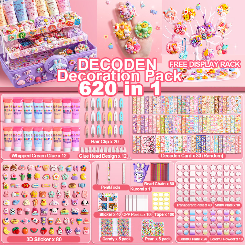 Decoden 3D stickers Art Cream Resin Sticker Cute Handcraft 咕卡奶油胶手工材料贴片三 ...