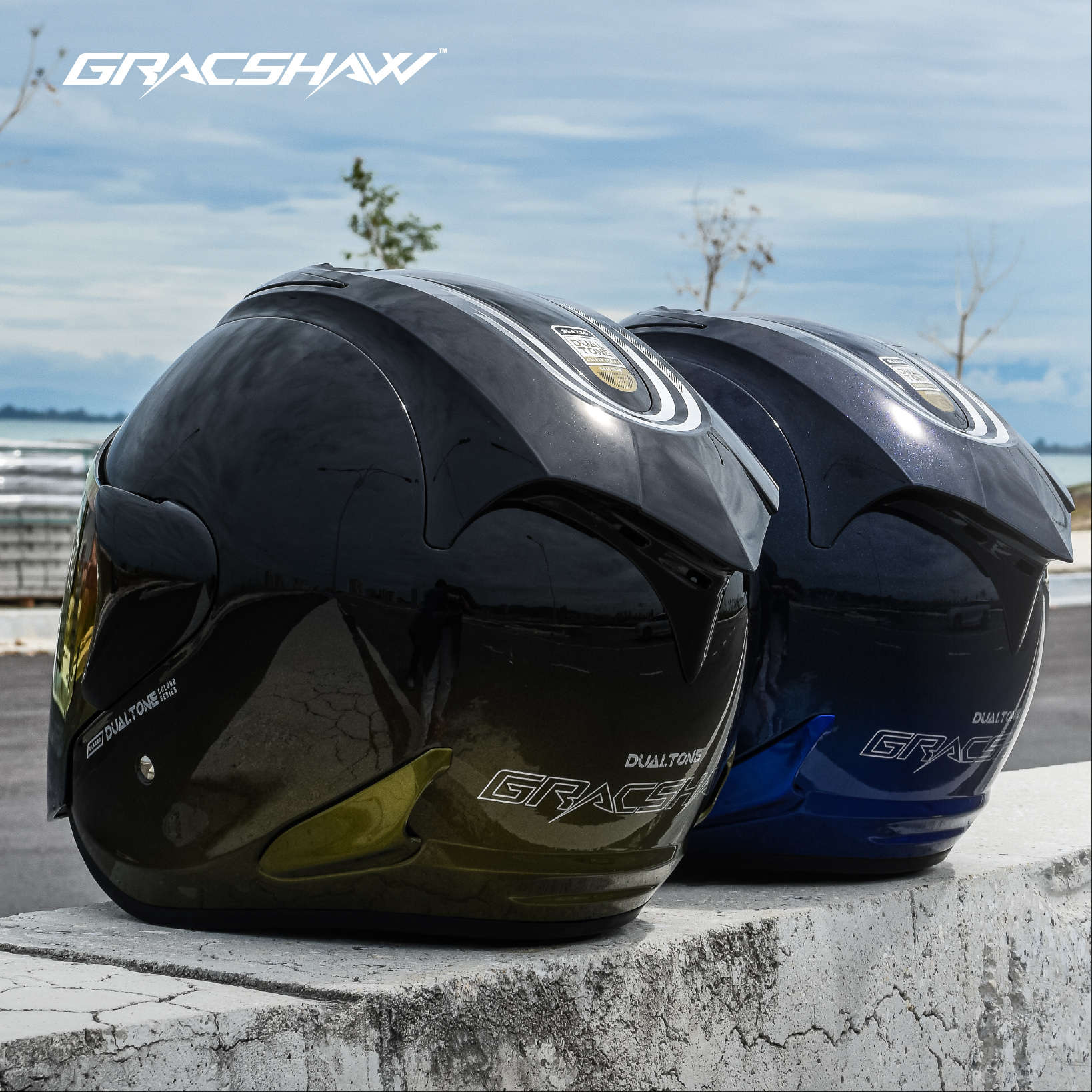 Gracshaw G919i Glazzo Dualtone Helmet New Launching Feb 2023 Two Tone ...