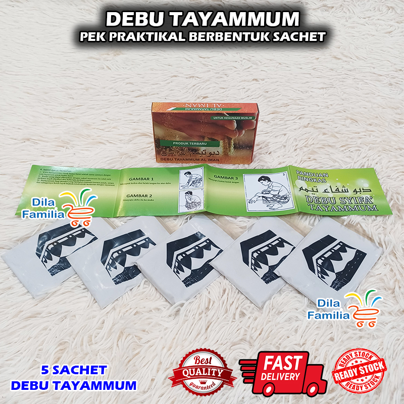 Debu Tayammum Jenis Peket 100% Debu Tanah Asli Halal Syifa Natural Clay ...