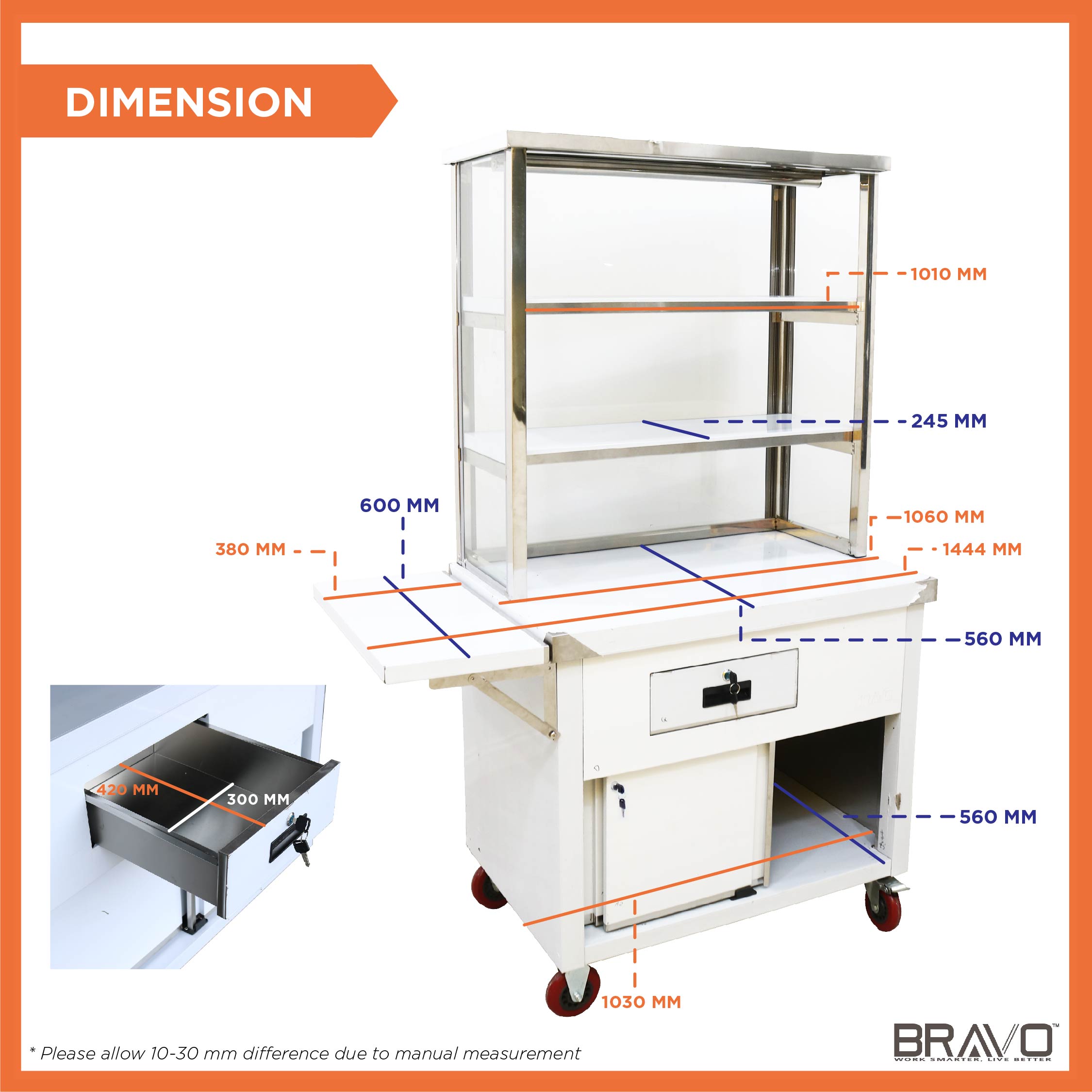 Bravo 2 in 1 Stainless Steel Mee Stall Chicken Stall Prawn Mee Stall ...