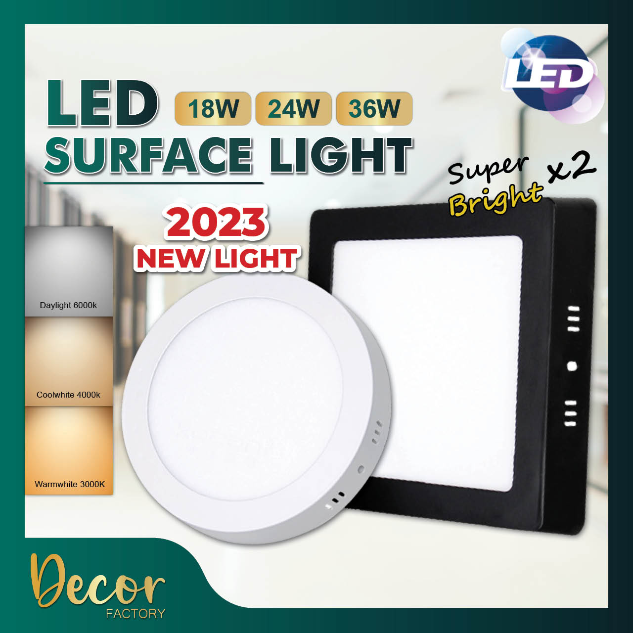 [Premium Grade] LED Surface Downlight Surface Mounted LED Panel ...
