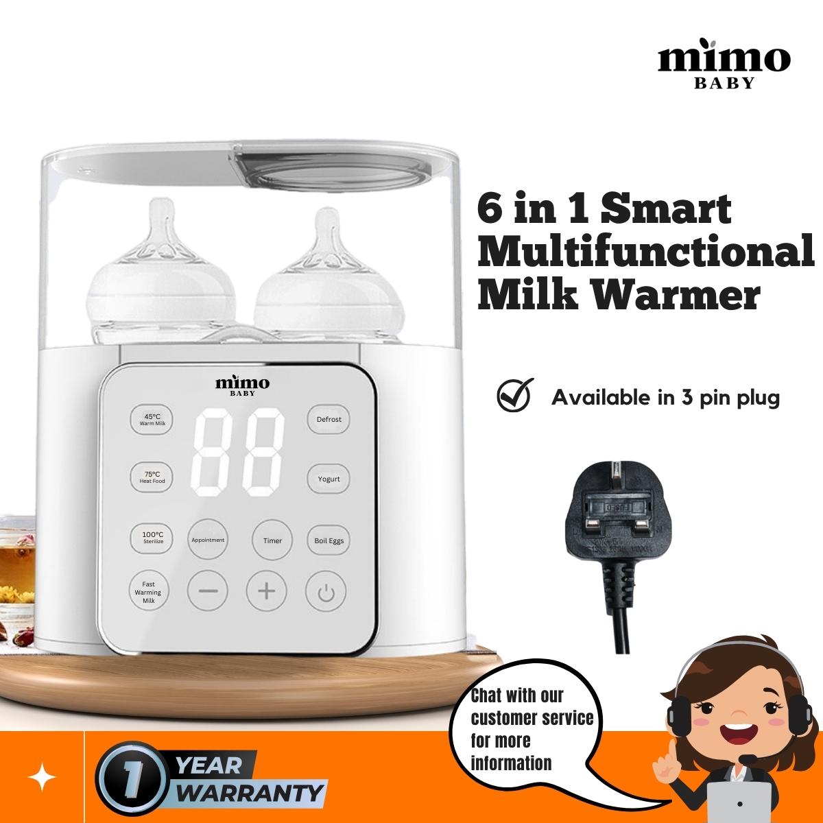Mimo baby 6 in 1 Smart LED Touch Screen Multifunctional Milk Warmer ...