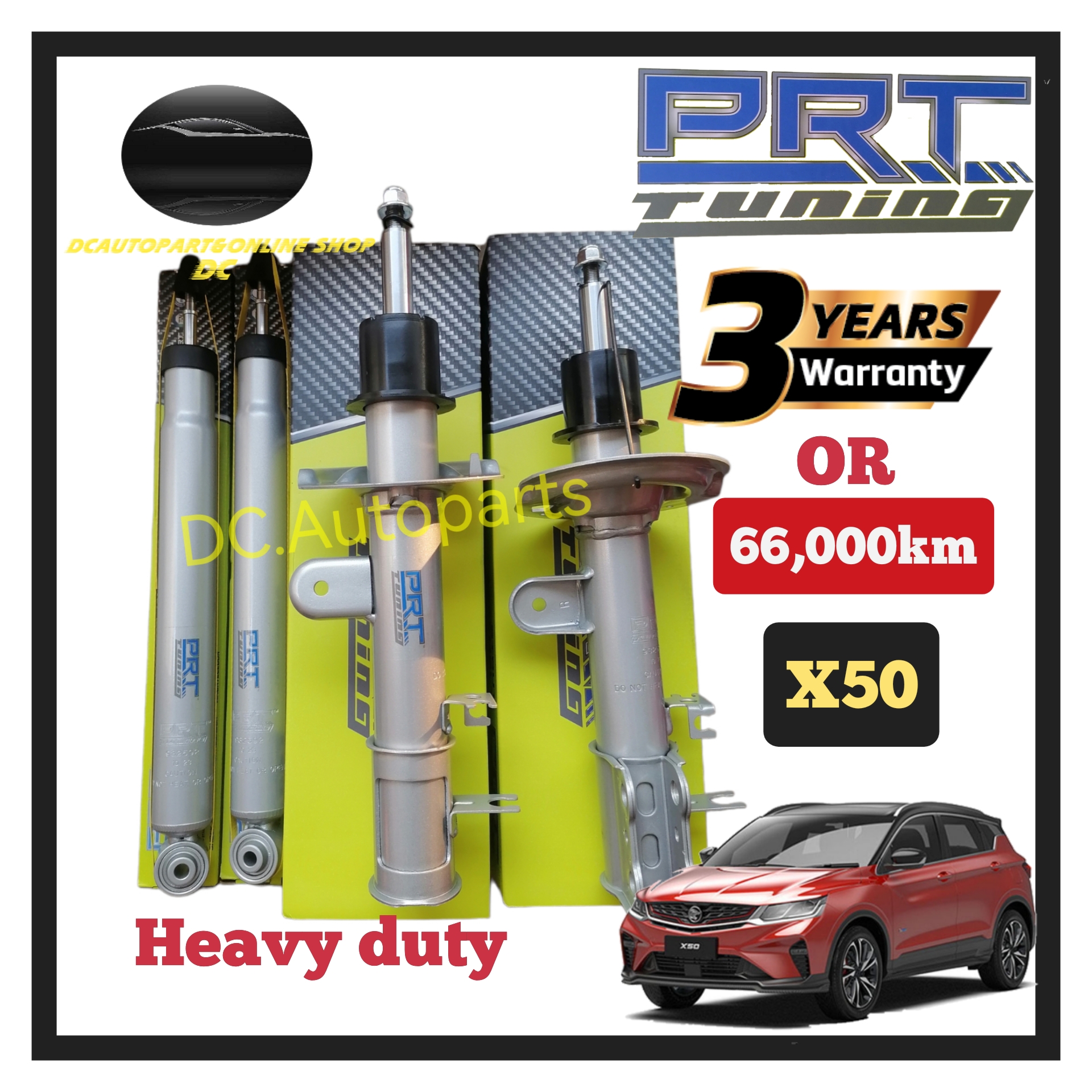 (WARRANTY 3YEAR) PRT TUNING PROTON X50 HEAVY DUTY ABSORBER FRONT / REAR ...
