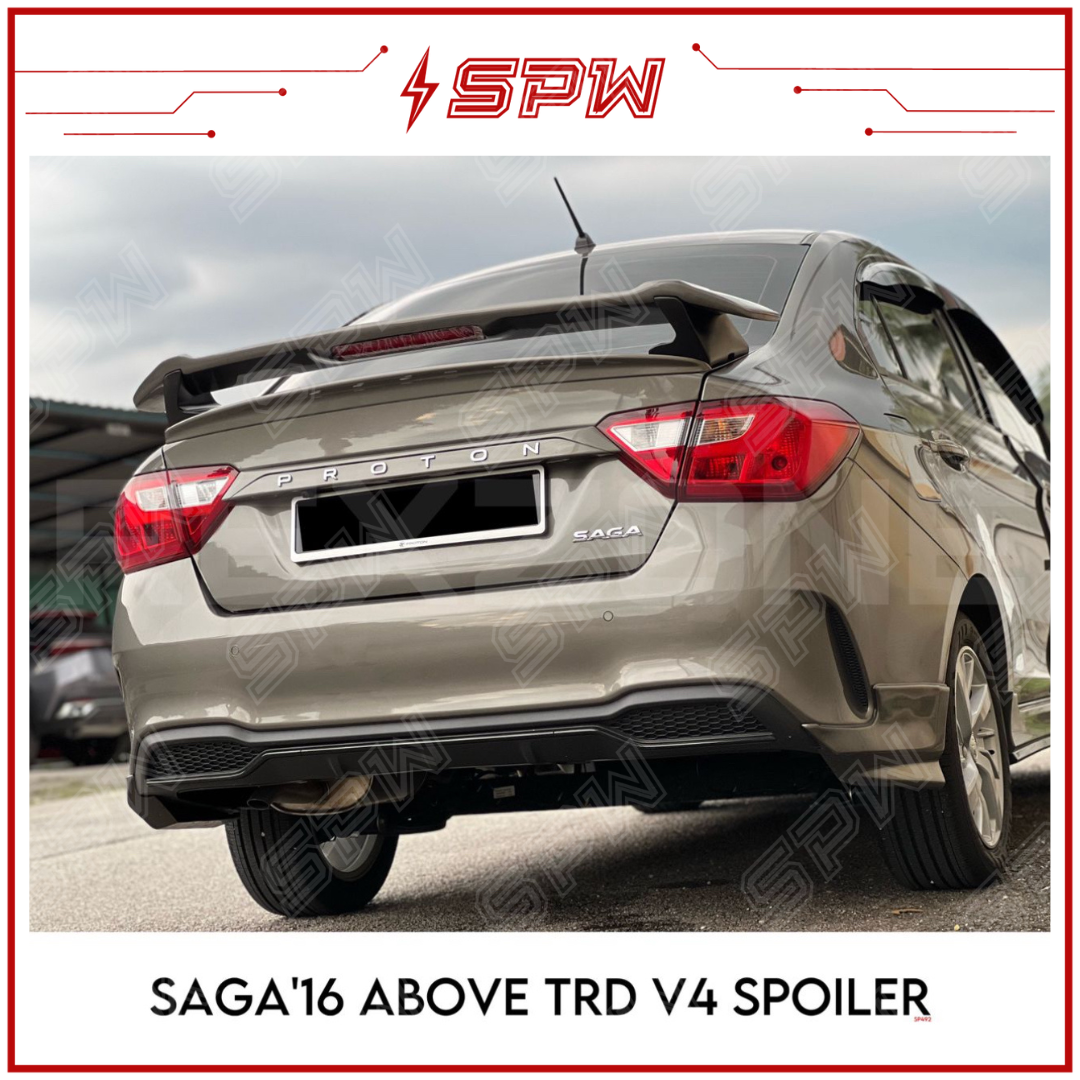 Proton Saga (2016-2023) TRD V4 Spoiler Lip ABS Rear Spoiler Lip Wing ...