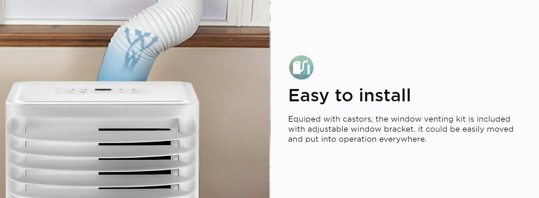 TCL 1.5HP Portable Air Conditioner with Remote Control, Auto ...