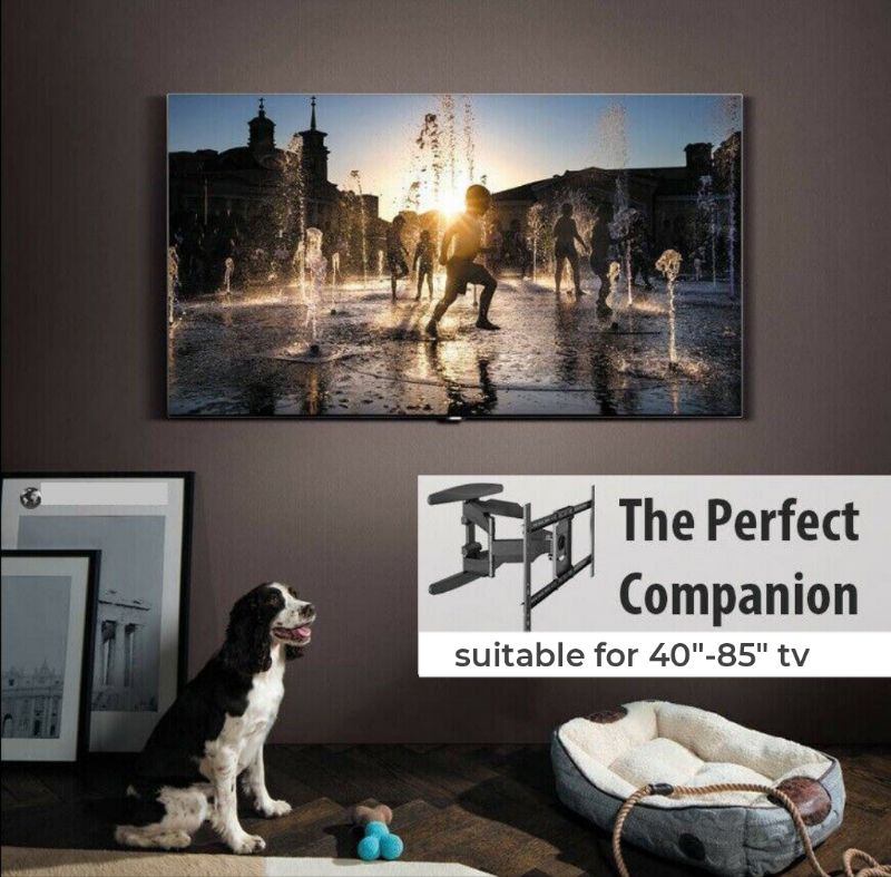 ZENO P700 HEAVY DUTY 40"-85" Adjustable Double Arms Swivel TV Wall Bracket,MAX 68kg Full Motion ...