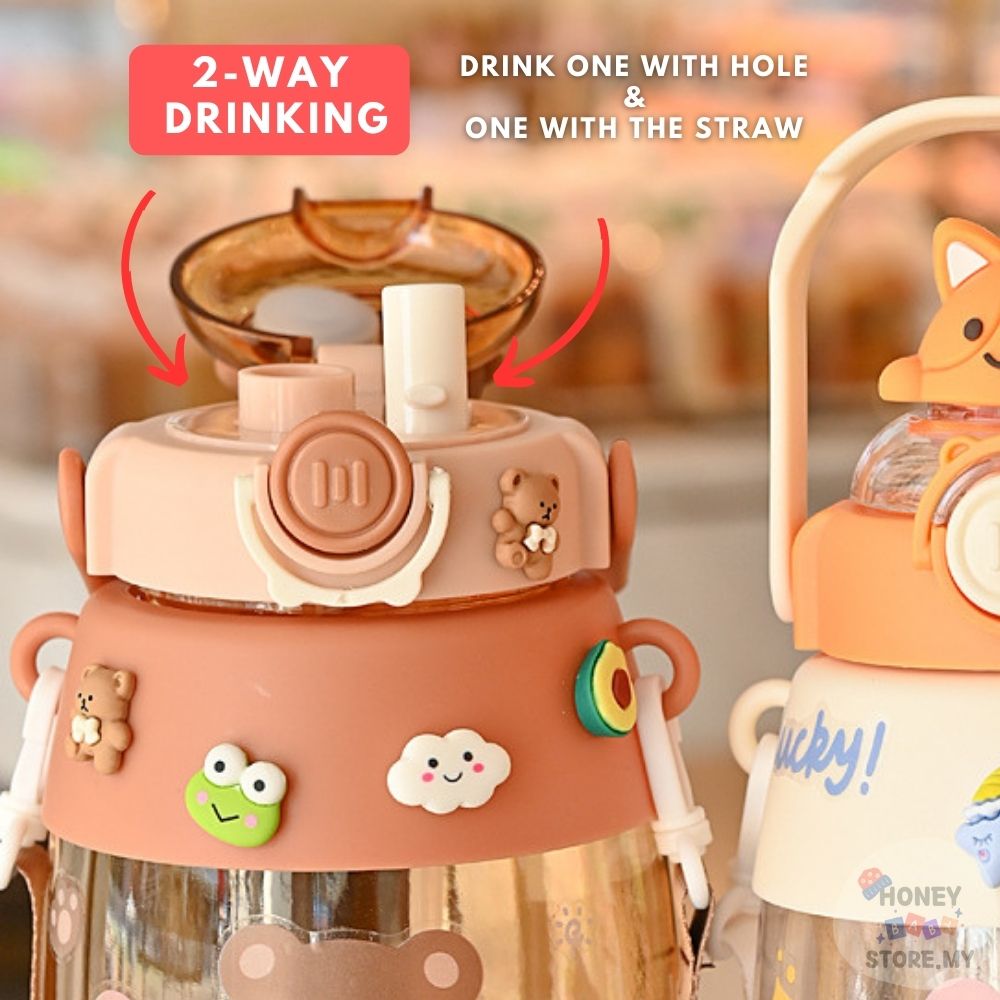 1300ml Botol Air Budak Murah Dan Comel Beddybear Bottle Kids Cartoon ...